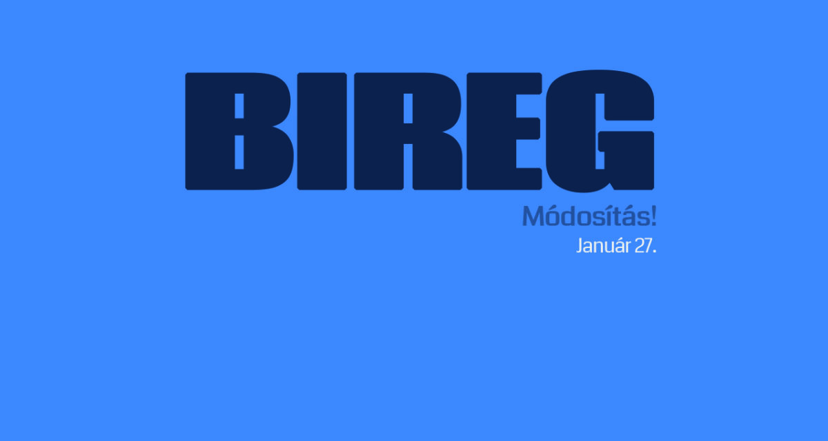 Módosítás a BiREG-ben - Magyar Logisztikai Egyesület